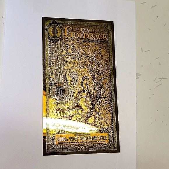 Accessories | Utah Goldback 1100 Troy Oz 24k Gold Legal Tender Gold ...
